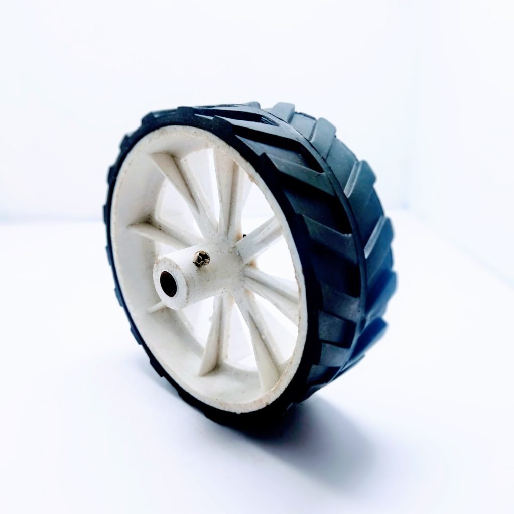 10cm x 4cm Wheel for Diy Robot 6mm shaft size - robosap.in