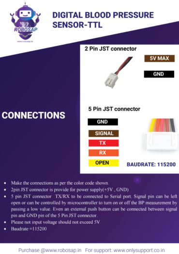 Digital Blood Pressure Sensor with Serial Output For Arduino/Raspberry ...